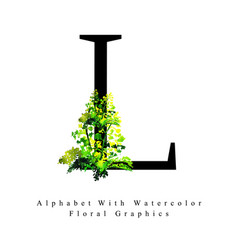 Letter L floral design Royalty Free Vector Image