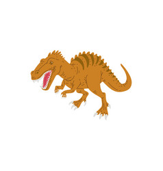 Dilophosaurus dinosaur flat Royalty Free Vector Image
