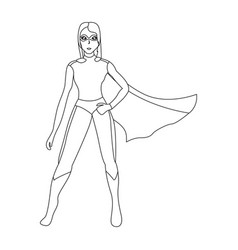 Superhero Outlines for Girl Vector Images (over 130)