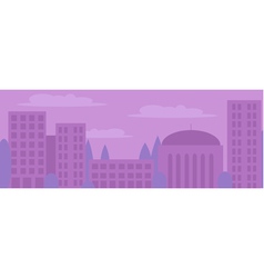 Cartoon girl walking in the rain in purple colors Vector Image