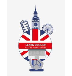 Learn english design Royalty Free Vector Image