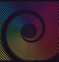 Colorful round spiral abstract rainbow dots Vector Image