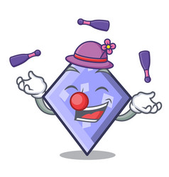 Juggling square mascot cartoon style Royalty Free Vector