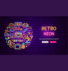 Retro style neon concept Royalty Free Vector Image
