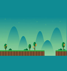 Scenery style flat game background Royalty Free Vector Image