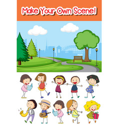 Make your won scene Royalty Free Vector Image - VectorStock