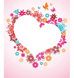 Funky floral heart Royalty Free Vector Image - VectorStock