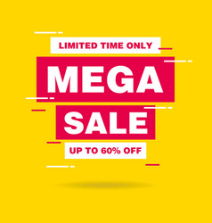 Simple clean pink huge sale callout sign banner Vector Image