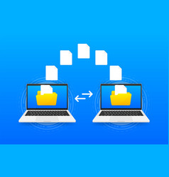 File transfer encrypted form concept for remote Vector Image