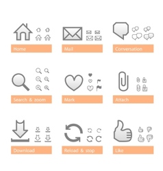 Universal software icon set Royalty Free Vector Image