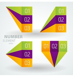 Modern number list infographic banner Royalty Free Vector