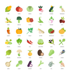 Vegetables set Royalty Free Vector Image - VectorStock