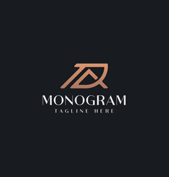 Da logo monogram with modern style concept design Vector Image