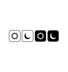 Day night switch mobile app interface design Vector Image