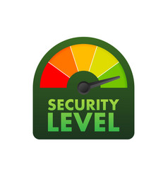 Security levels icons with shields Royalty Free Vector Image