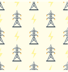 Overhead power line a number of electro-eaves Vector Image