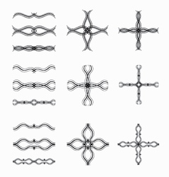 Calligraphy cross Royalty Free Vector Image - VectorStock