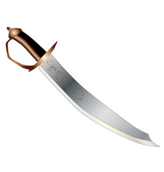 Cutlass in outline Royalty Free Vector Image - VectorStock