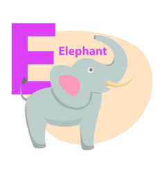 Elephant children alphabet Royalty Free Vector Image
