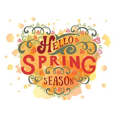 Hello March postcard card invitation flyer banner Vector Image