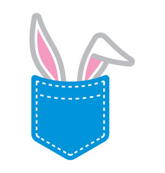 Rabbit in the pocket Royalty Free Vector Image