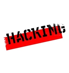 Hacking rubber stamp Royalty Free Vector Image