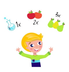 Play and Learn Early Math Learn Numbers Cute Vector Image