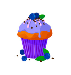 Cartoon style of sweet cupcake Royalty Free Vector Image