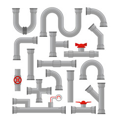 Pipes icons isolated Royalty Free Vector Image