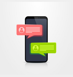 Phone message graphic design template Royalty Free Vector