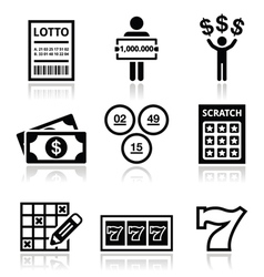 Lottery winning ticket and scratch cards Vector Image