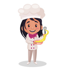 Bakery girl cartoon character Royalty Free Vector Image