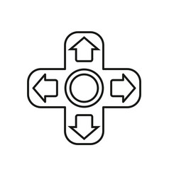 Video game arrows button control Royalty Free Vector Image