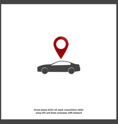 Car pointer icon positioning on multicolored Vector Image