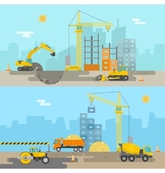Round Construction Composition Royalty Free Vector Image