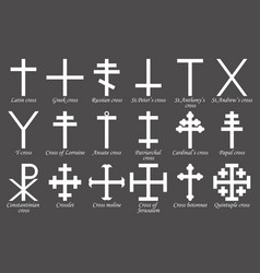 Cross symbols Royalty Free Vector Image - VectorStock