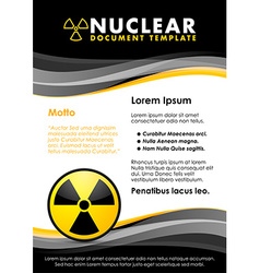 Nuclear document template Royalty Free Vector Image