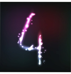 Luminous numbers Royalty Free Vector Image - VectorStock