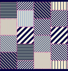Geometric patchwork pattern a squares Royalty Free Vector