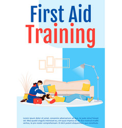 First aid for stroke flat brochure template Vector Image