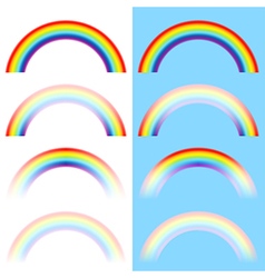 A rainbow in clear blue sky Royalty Free Vector Image