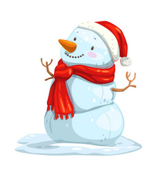 Cute christmas snowman Royalty Free Vector Image
