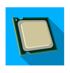 Central processing unit icon in black style Vector Image