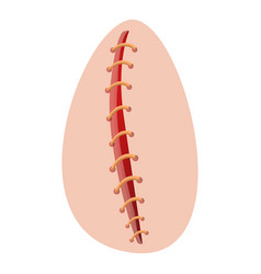 Operation suture icon cartoon style Royalty Free Vector
