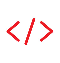 Black code line art icon Royalty Free Vector Image