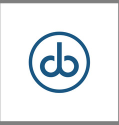 Db logo monogram emblem style with crown shape Vector Image