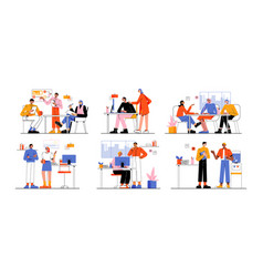 Business team set Royalty Free Vector Image - VectorStock