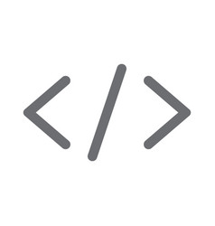 Black code line art icon Royalty Free Vector Image