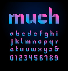Ribbon font alphabet with lowercase letters Vector Image