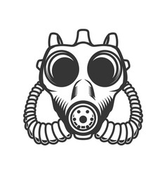 Gas mask isolated on white background biohazard Vector Image